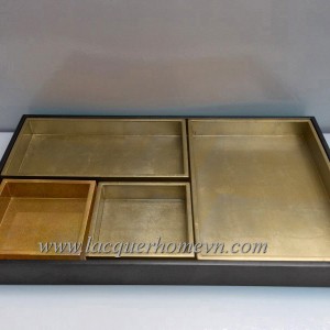 HT9442 MDF lacquer metallic bathroom set - Ha Thai bamboo lacquer co.,ltd